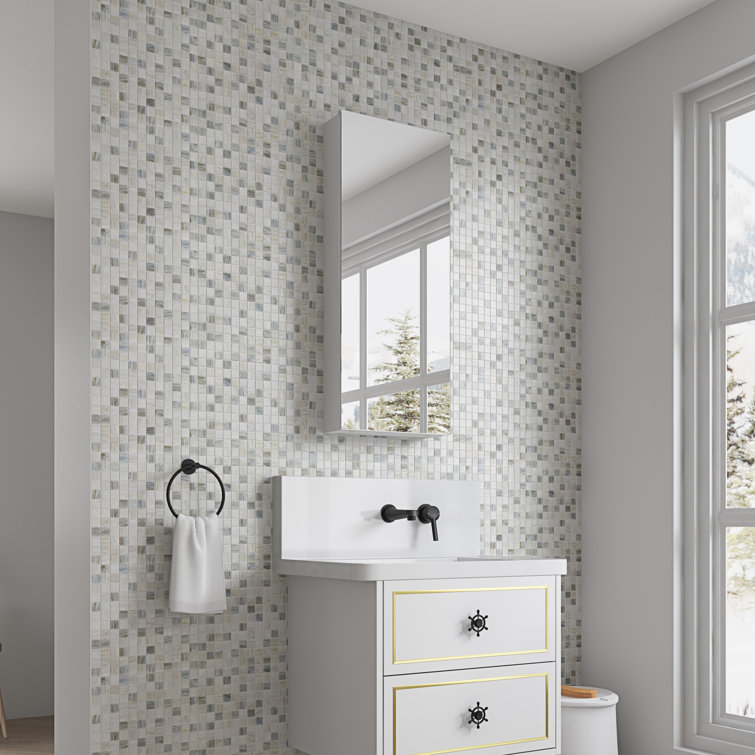 Latitude Run 15 W x 36 H Wide Bathroom Mirror Cabinet Wayfair